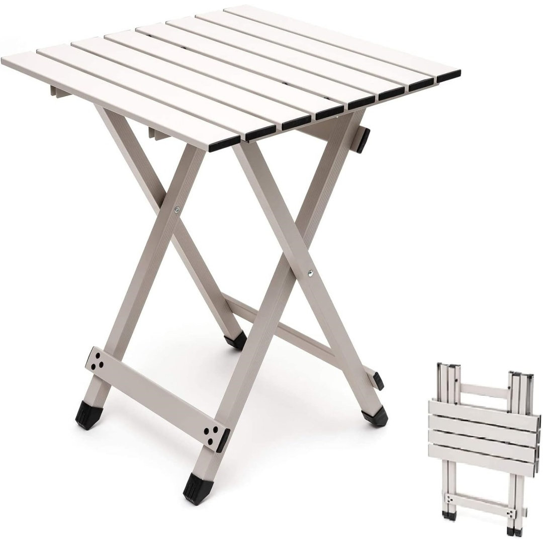 Ebern Designs Folding Camping Table - Lightweight Aluminum Portable ...