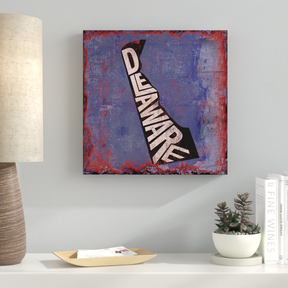 Ebern Designs 'Delaware' by Art Licensing Studio - Wrapped Canvas ...