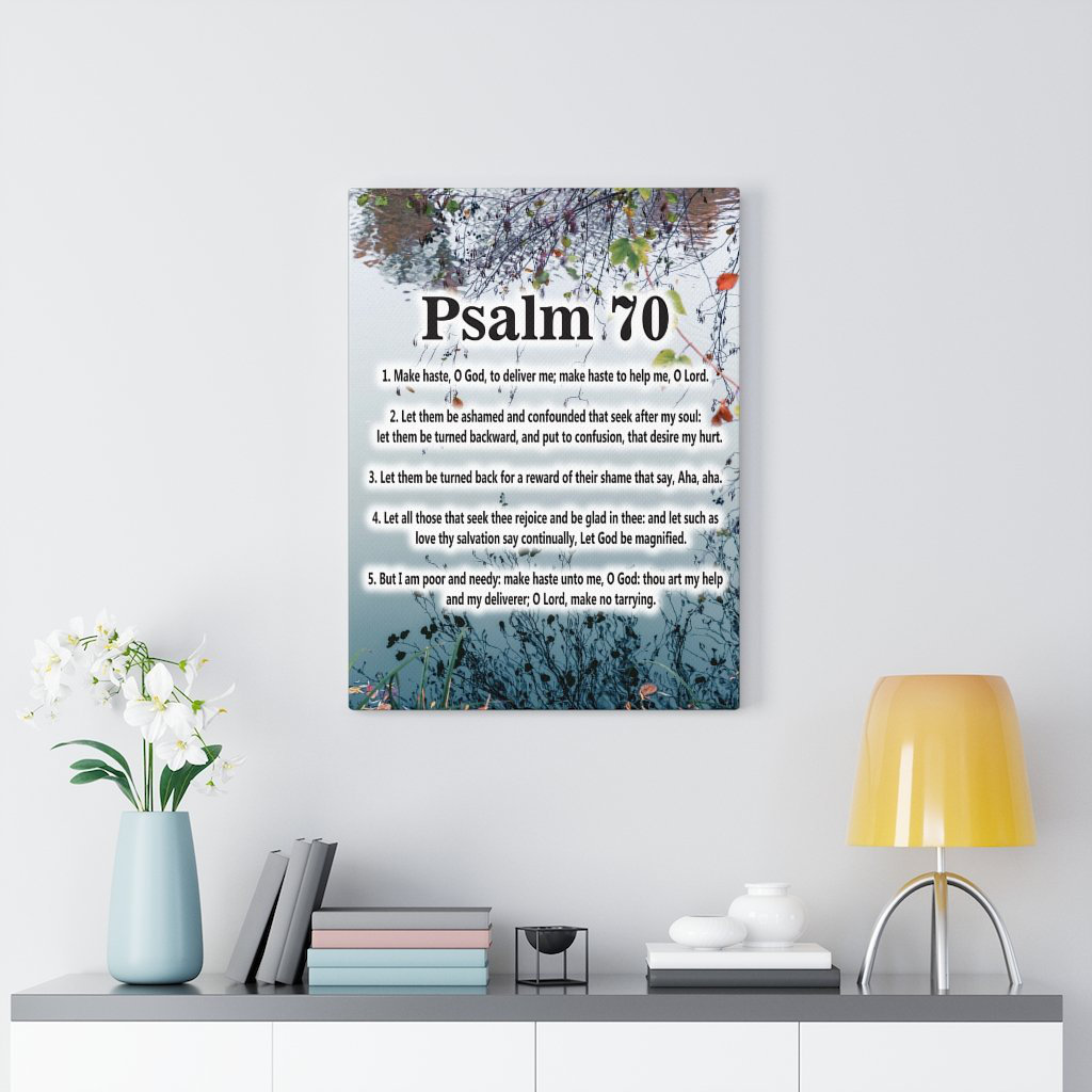 Express Your Love Gifts Scripture Canvas Make Haste Psalm 70 Christian ...