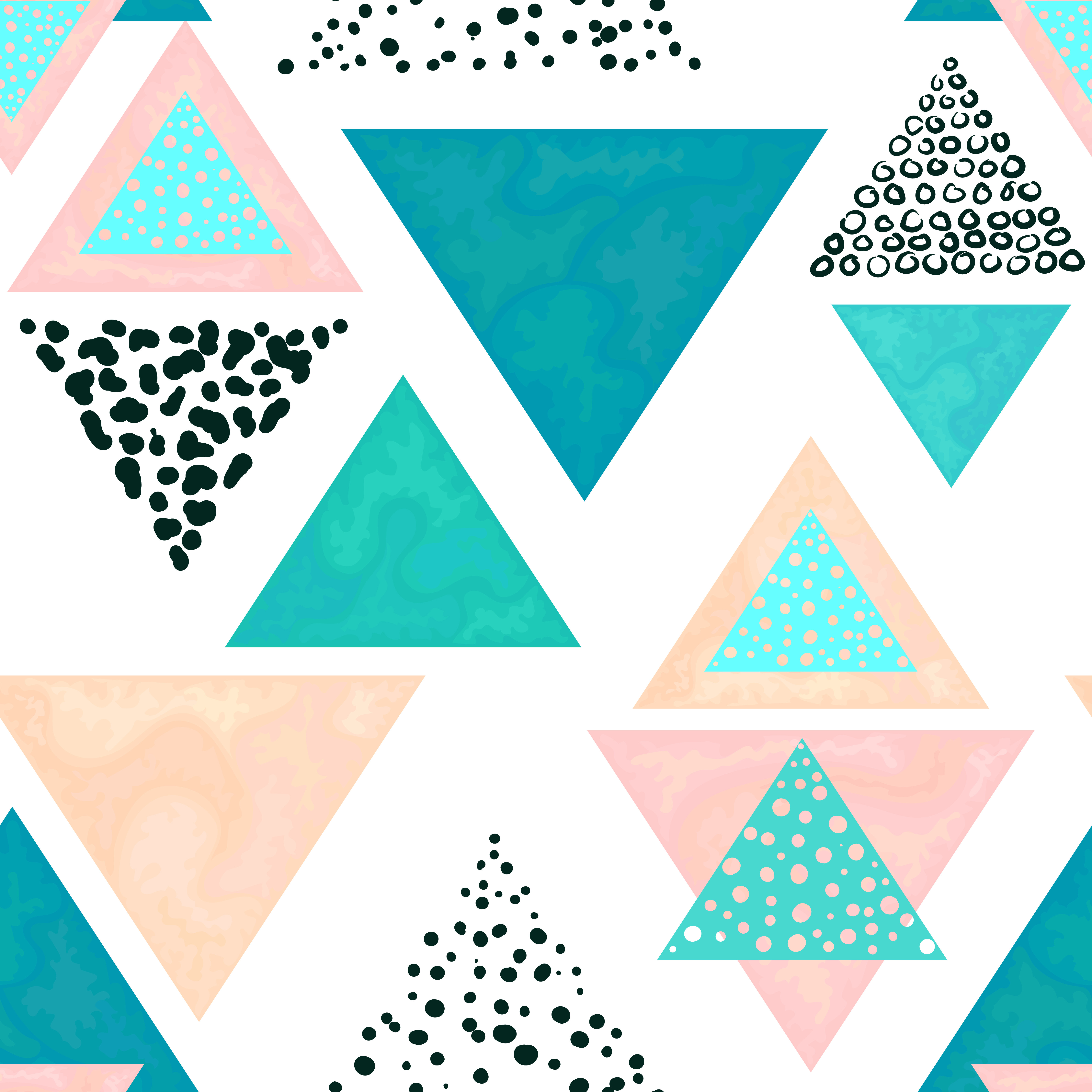 George Oliver Franchette Triangles Pattern 10143338 On Canvas by Nebula ...