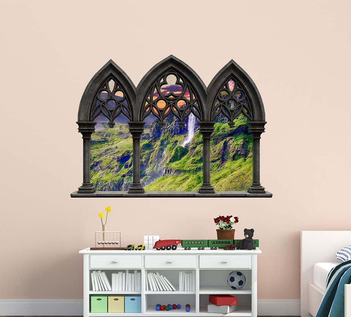 Loon Peak - Castle Window Decals For Walls Nature Peel And Stick Mural ...