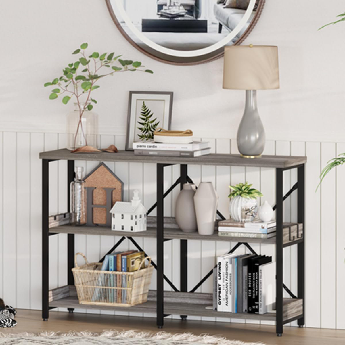 17 Stories Entry Table, 47 Inch Console Tables For Entryway, Narrow ...