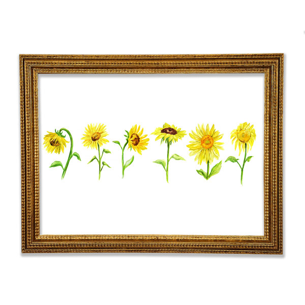 August Grove Sunflower Row - Print | Wayfair.co.uk