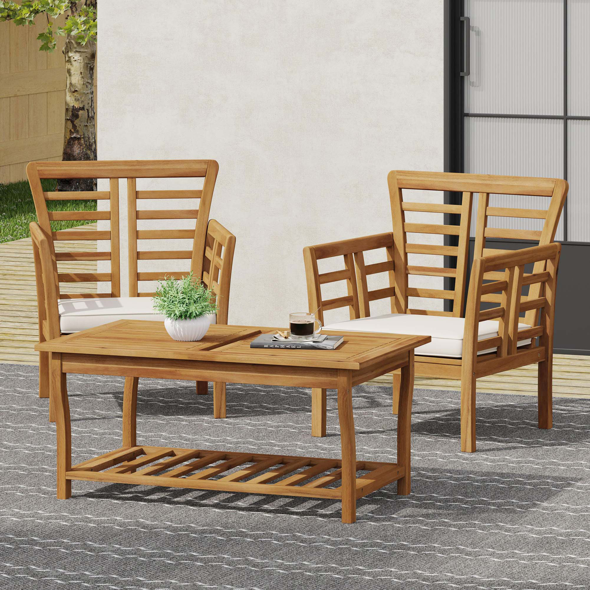 George Oliver CAYDON 2 CLUB CHAIRS + TABLE | Wayfair