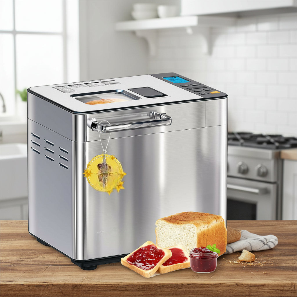 HONGZHIXINXI Stainless Steel Bread Maker, 2-Pound Capacity, Automatic ...