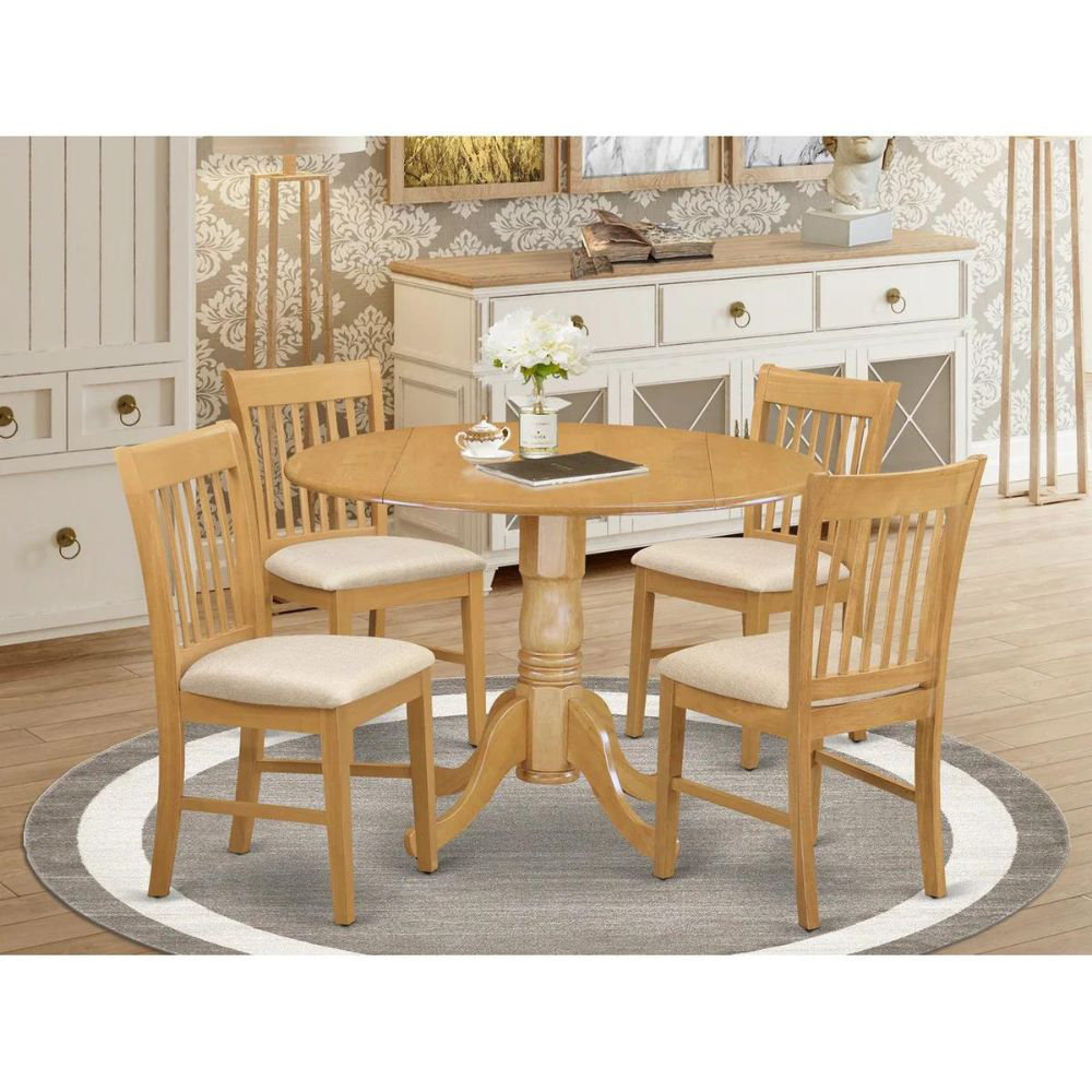 Alcott Hill® Maytham 5 - Piece Drop Leaf Solid Wood Dining Set ...