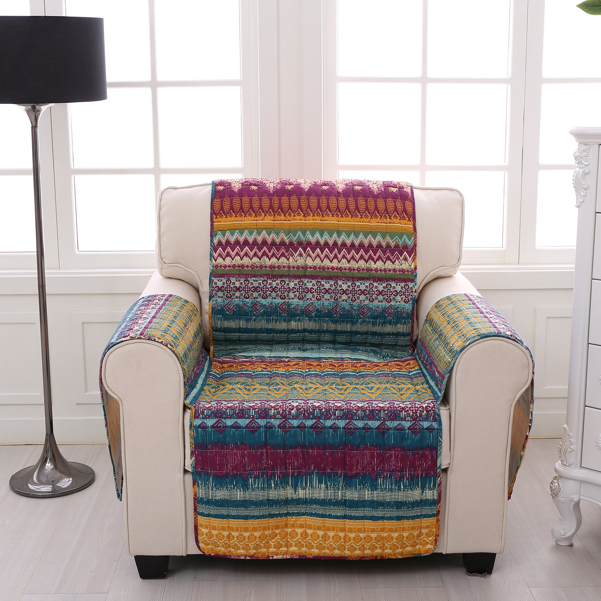 Greenland Home Fashions Southwest Siesta Quilted Furniture Slipcover ...