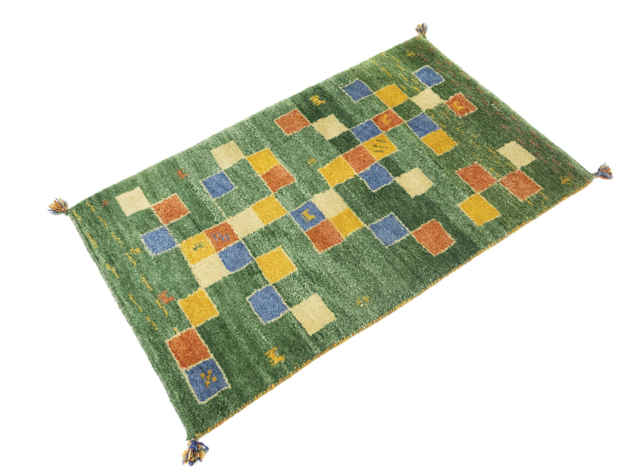 ADMINRUGS Green Tribal 3X4 Indo Gabbeh Oriental Area Rug | Wayfair