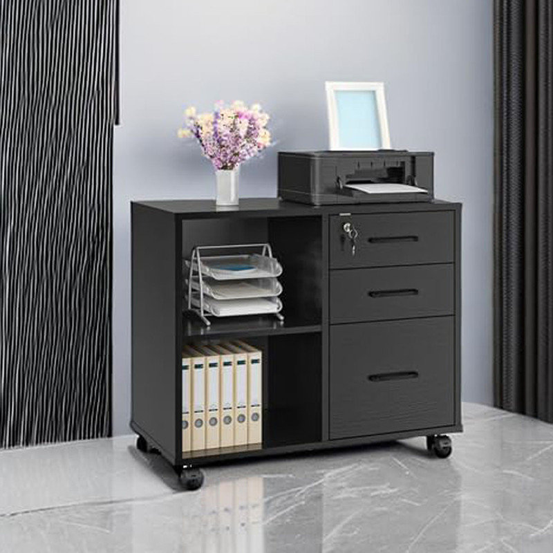Latitude Run® Office File Cabinets with 3 Drawer, Mobile Lateral ...