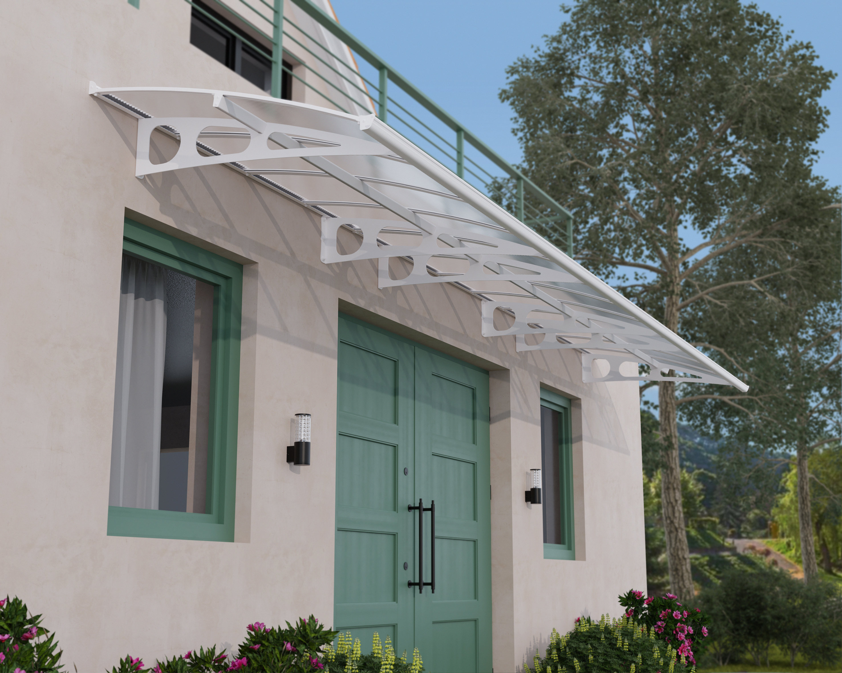 Canopia by Palram Bordeaux 1.3m W x 6.7m D Door Canopy | Wayfair.co.uk