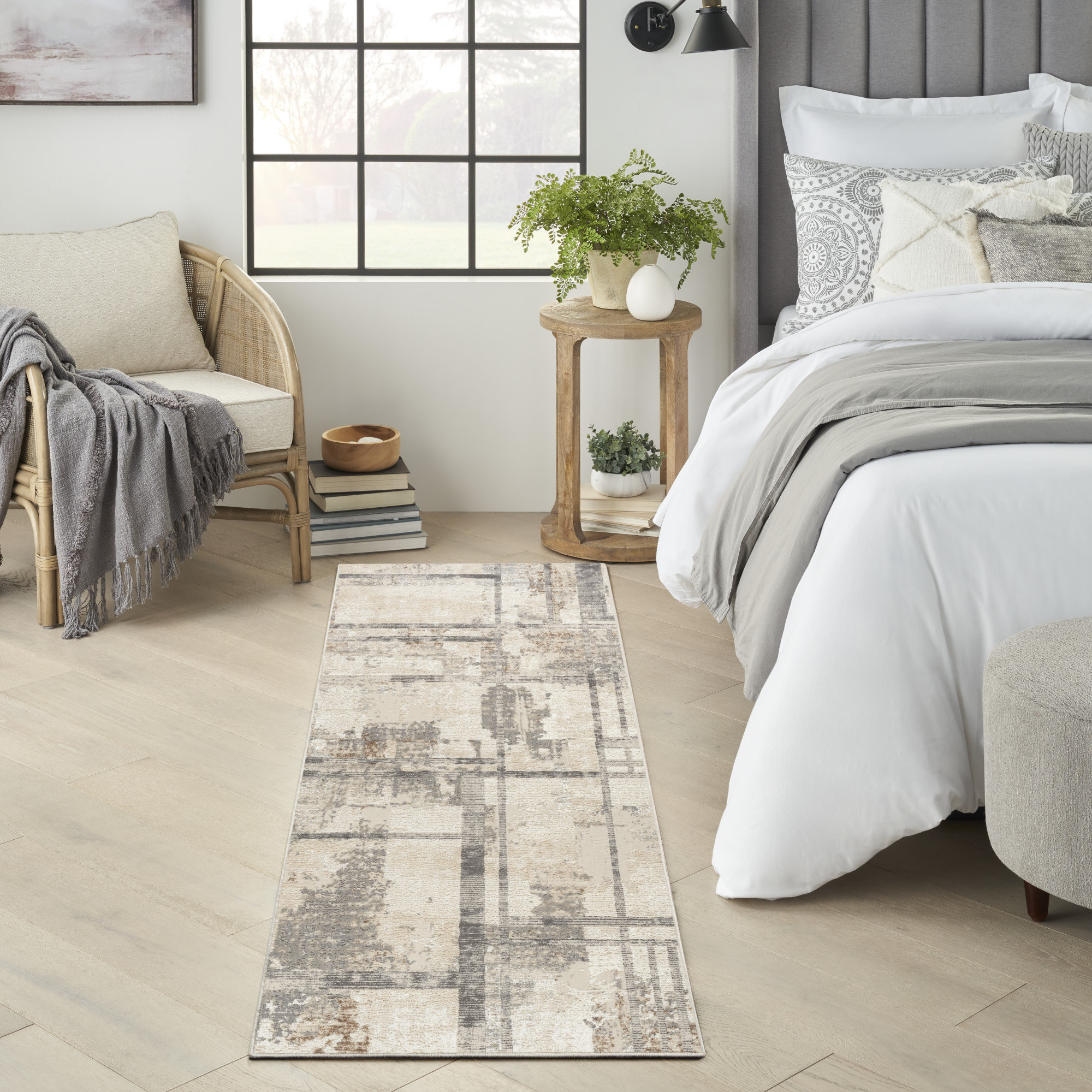 17 Stories Barric Geometric Sustainable Woven Area Rug & Reviews ...