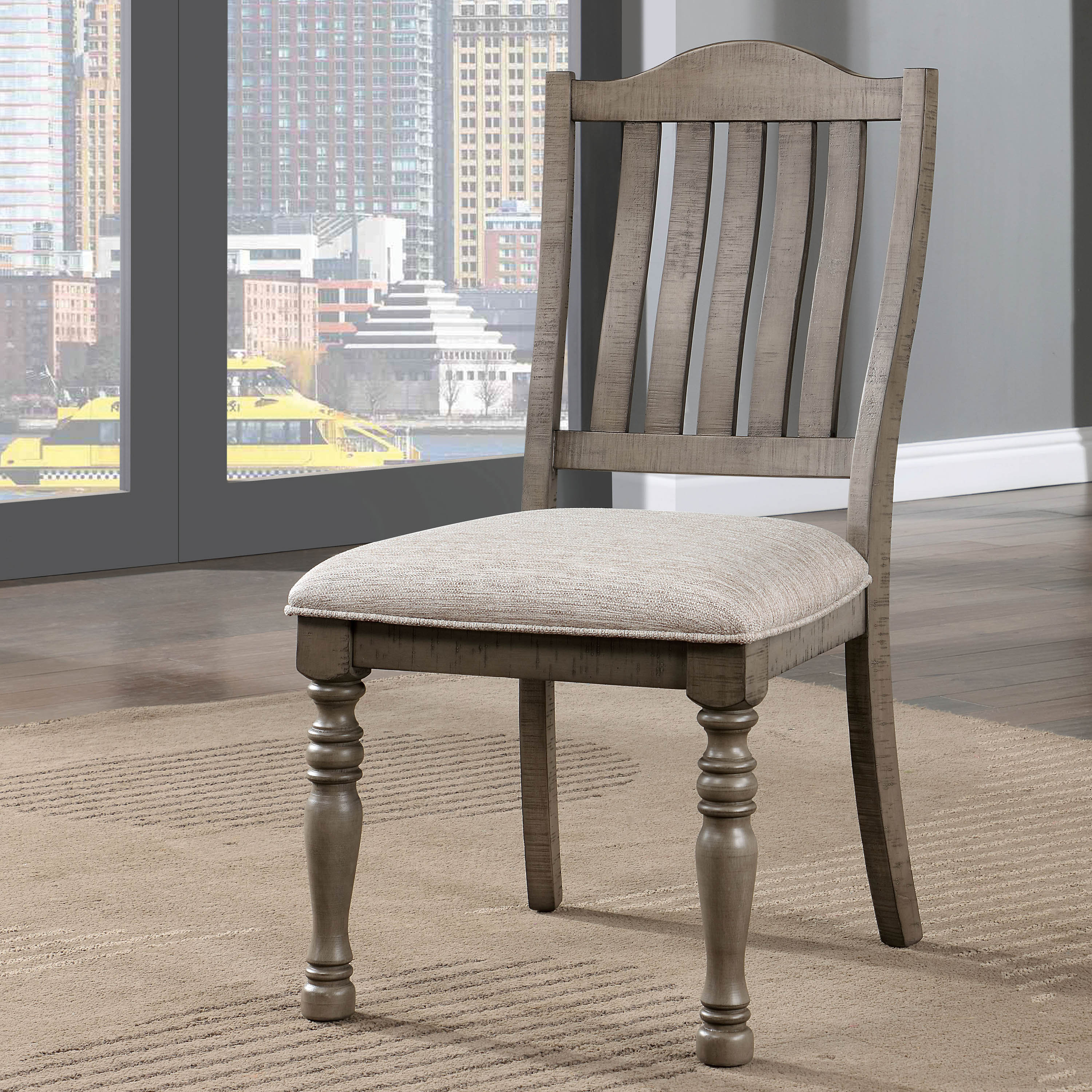 Laurel Foundry Modern Farmhouse® Giovanni Linen Slat Back Side Chair ...