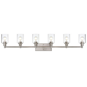 Latitude Run® 6 - Light Dimmable Black/Clear Vanity Light & Reviews ...