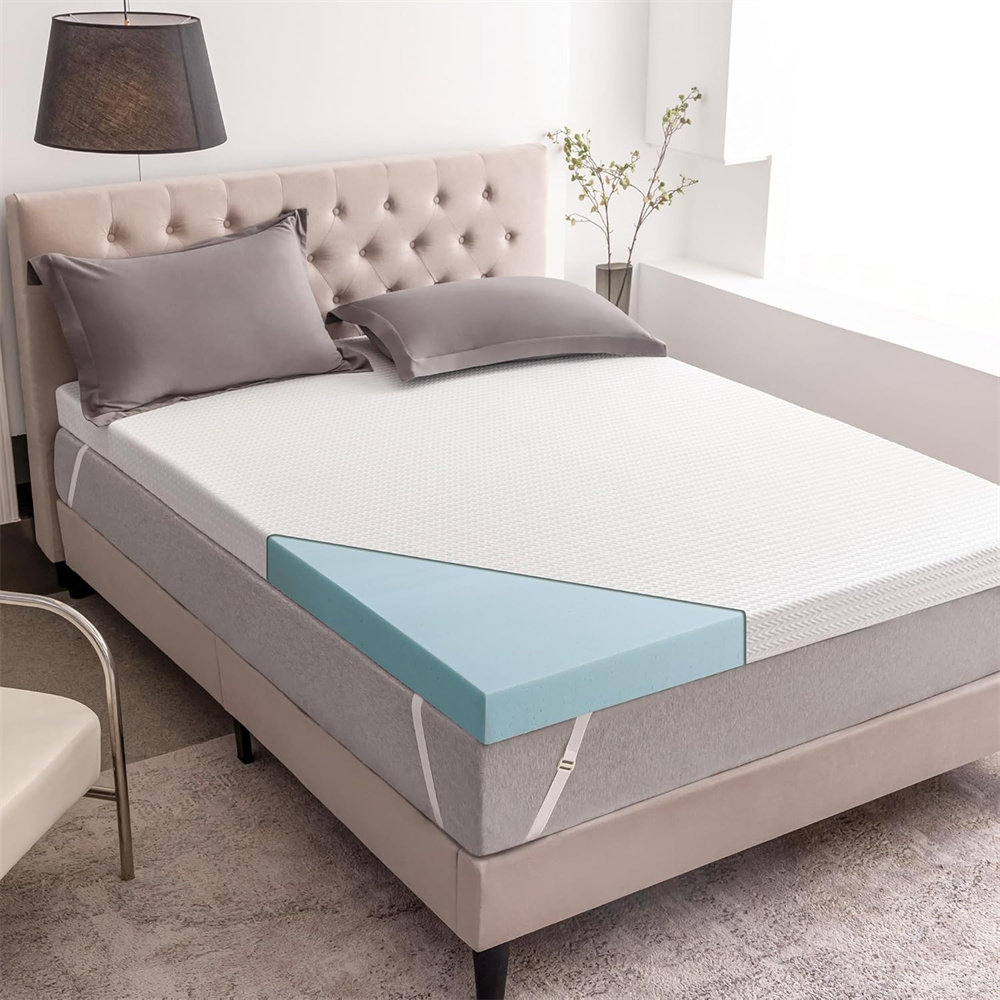 Alwyn Home Gel Memory Foam Mattress Topper, Cooling Bed Topper With ...