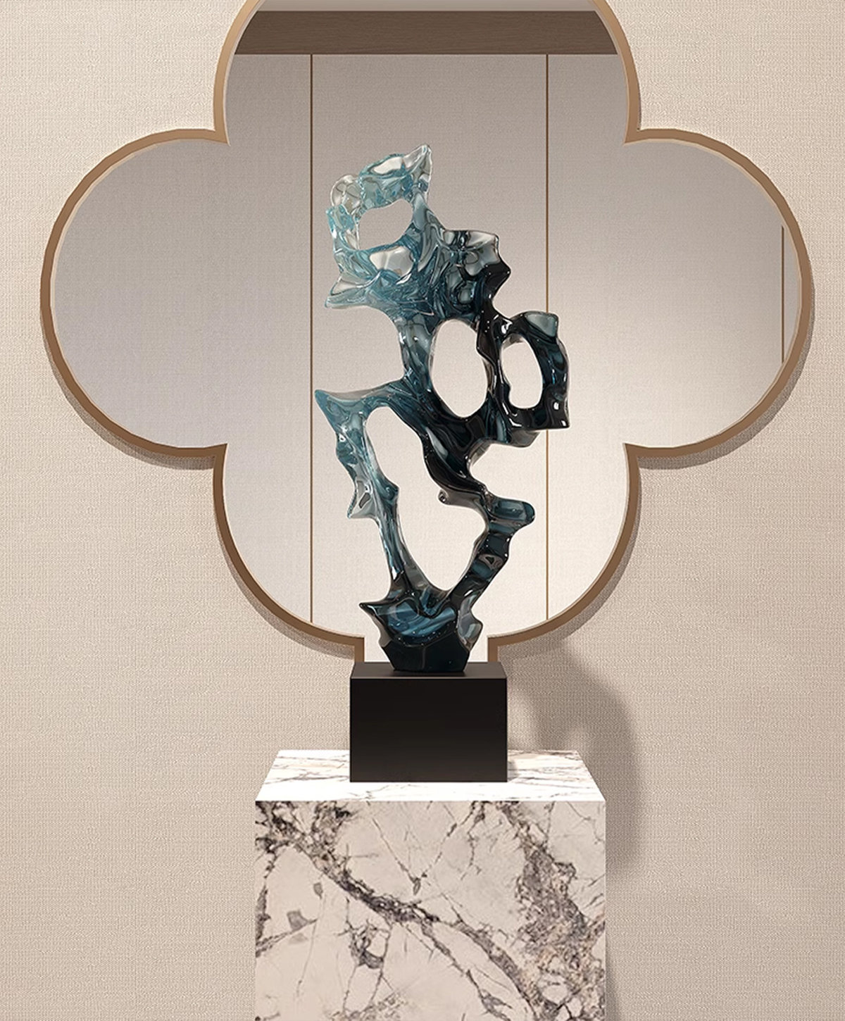 Wrought Studio™ Minimalist Abstract Resin Sculpture Ornament | Wayfair