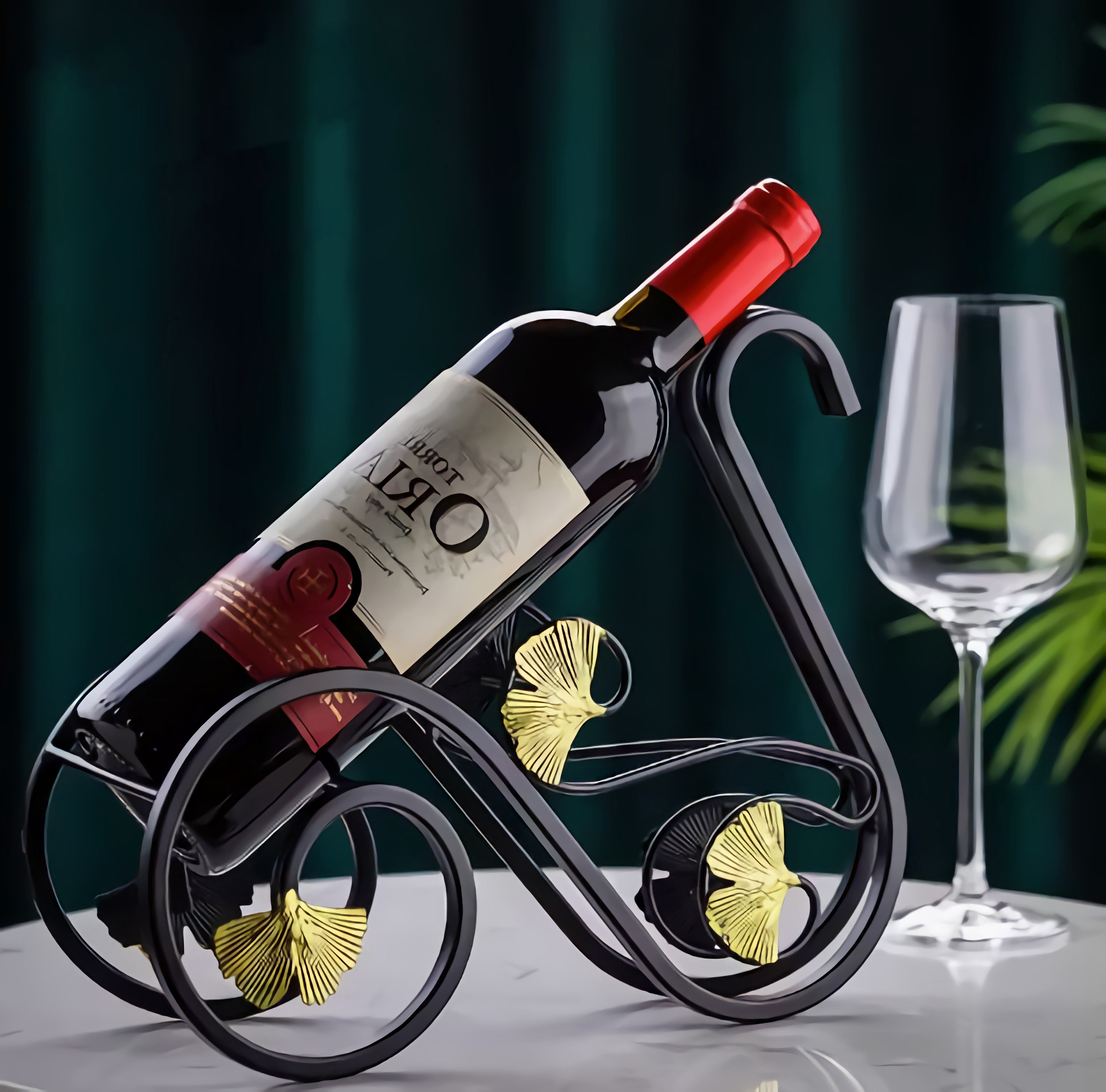 Mercer41 Modern Light Luxury And Simple Wine Cabinet Decoration Iron ...