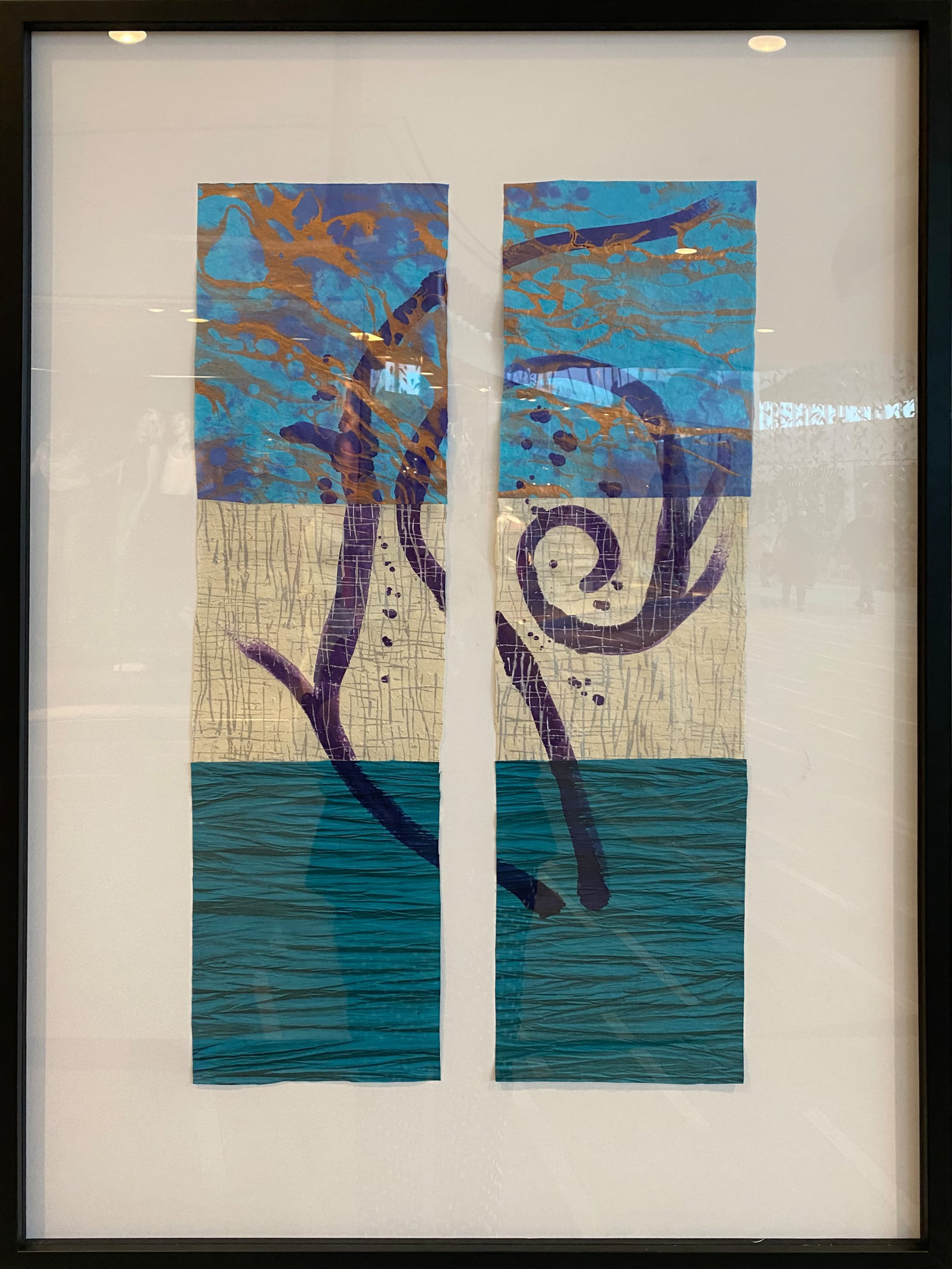 Platinum Art Group Large Collage Choreography II - Painting on Paper ...