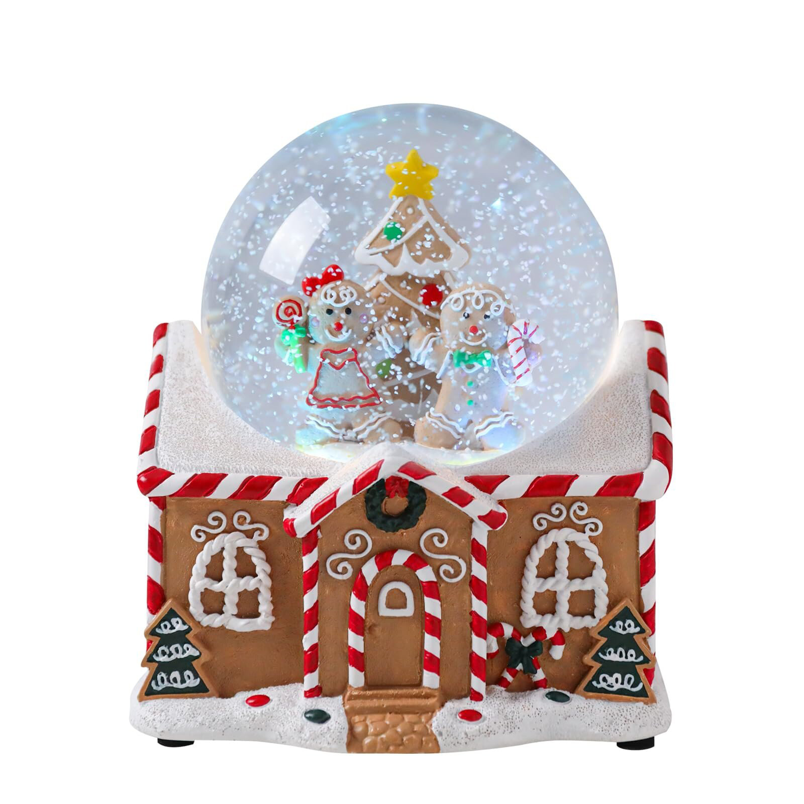The Holiday Aisle® Christmas Gingerbread House Snow Globe with Music ...