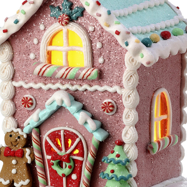 The Holiday Aisle® 8.5" LED Pastel Sweets House | Wayfair