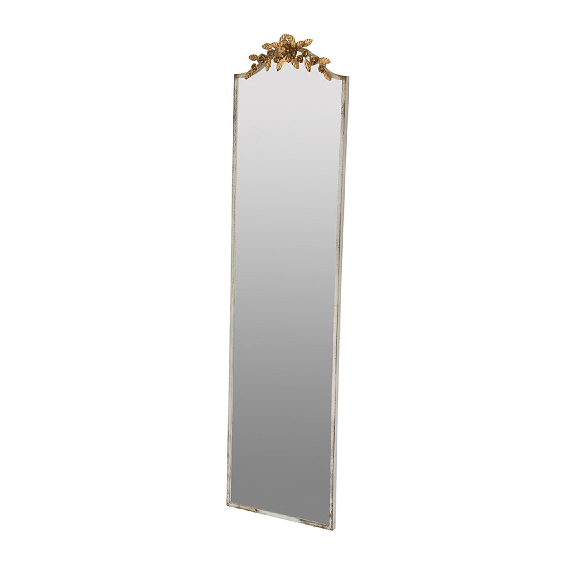 House of Hampton® Large Rectangular Full-Length Mirror with Distressed ...