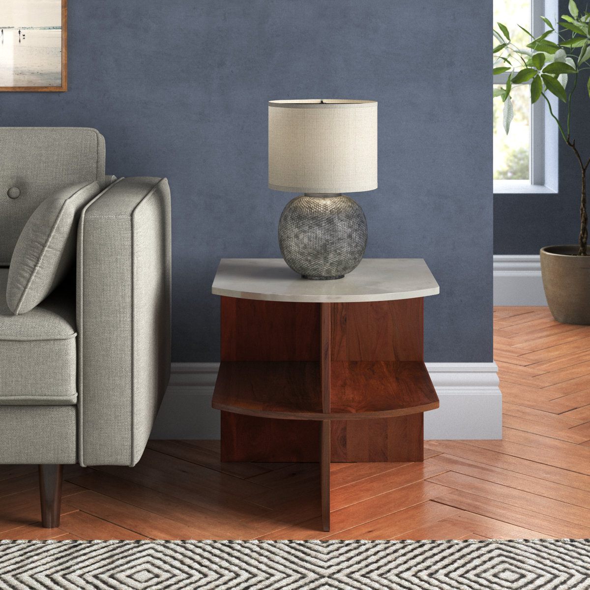 Joss & Main Gaston 20" Half Round Side Table | Joss & Main