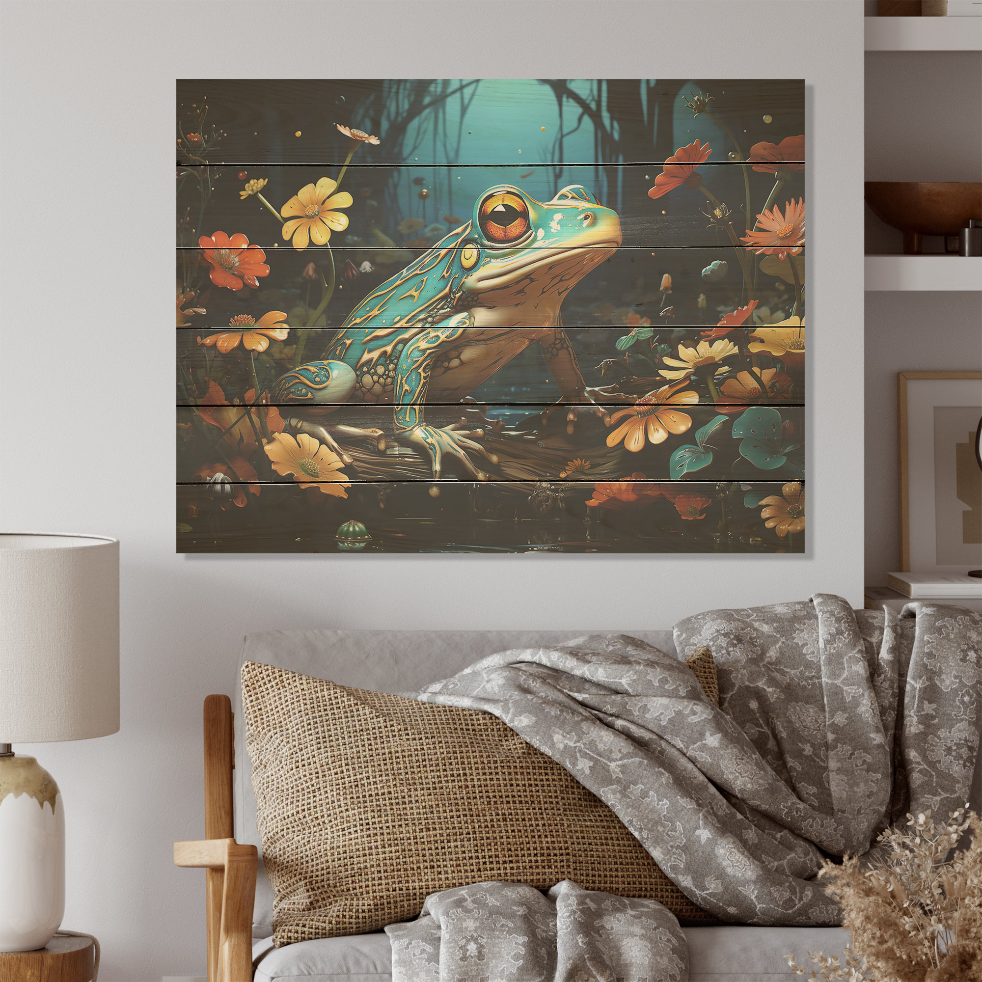 Winston Porter Abstract Representation Of Frog - Frogs & Toads Wood ...