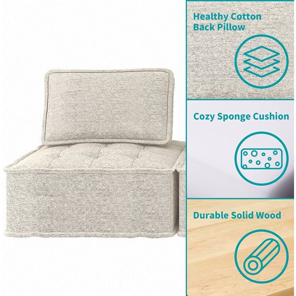 Latitude Run® 32" Armless Modular Sofa | Wayfair