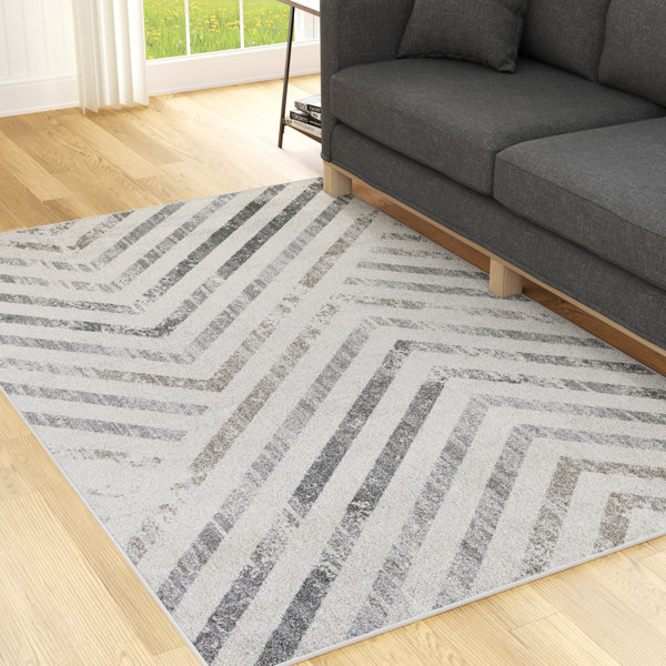 Zipcode Design™ Estill Geometric Gray Area Rug & Reviews | Wayfair