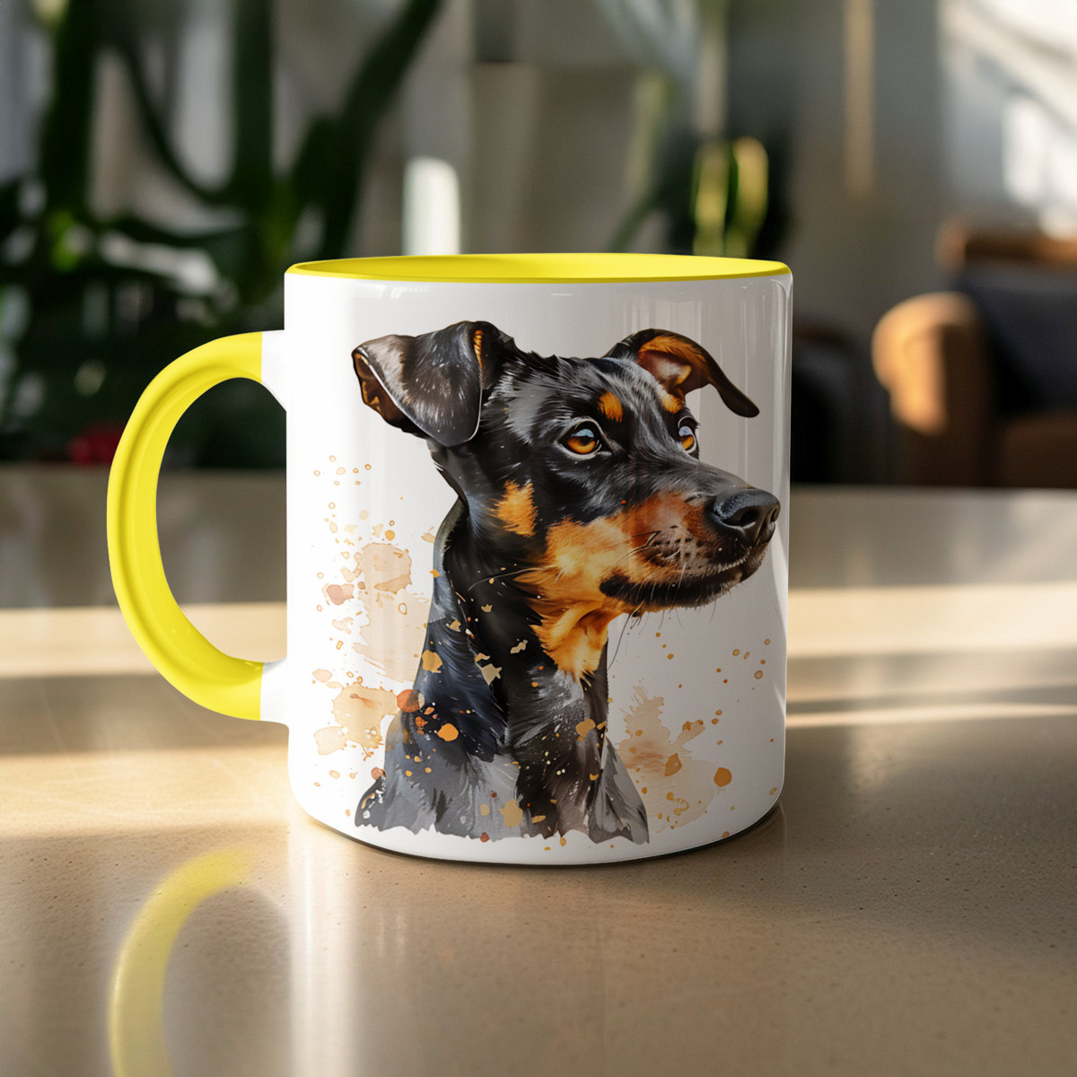 Ebern Designs Set of 3 – Intelligent Boxer Dog Portrait Design 11oz ...