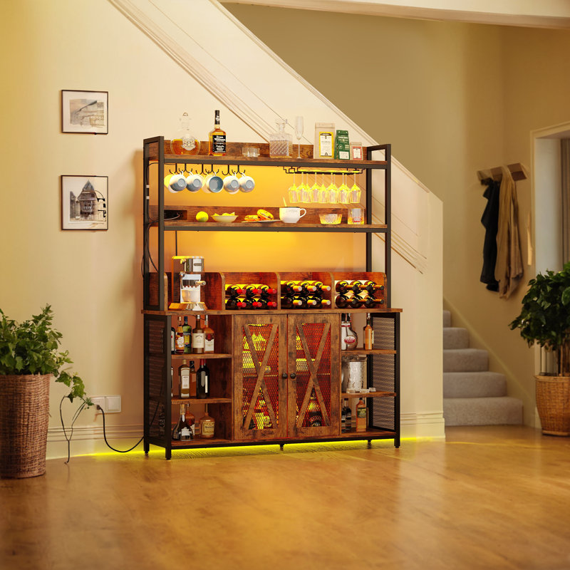17 Stories Nasima 53.9'' Bar Cabinet & Reviews | Wayfair
