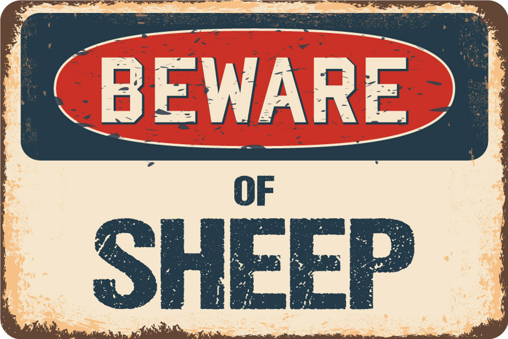 SignMission Beware of Sheep Sign | Wayfair