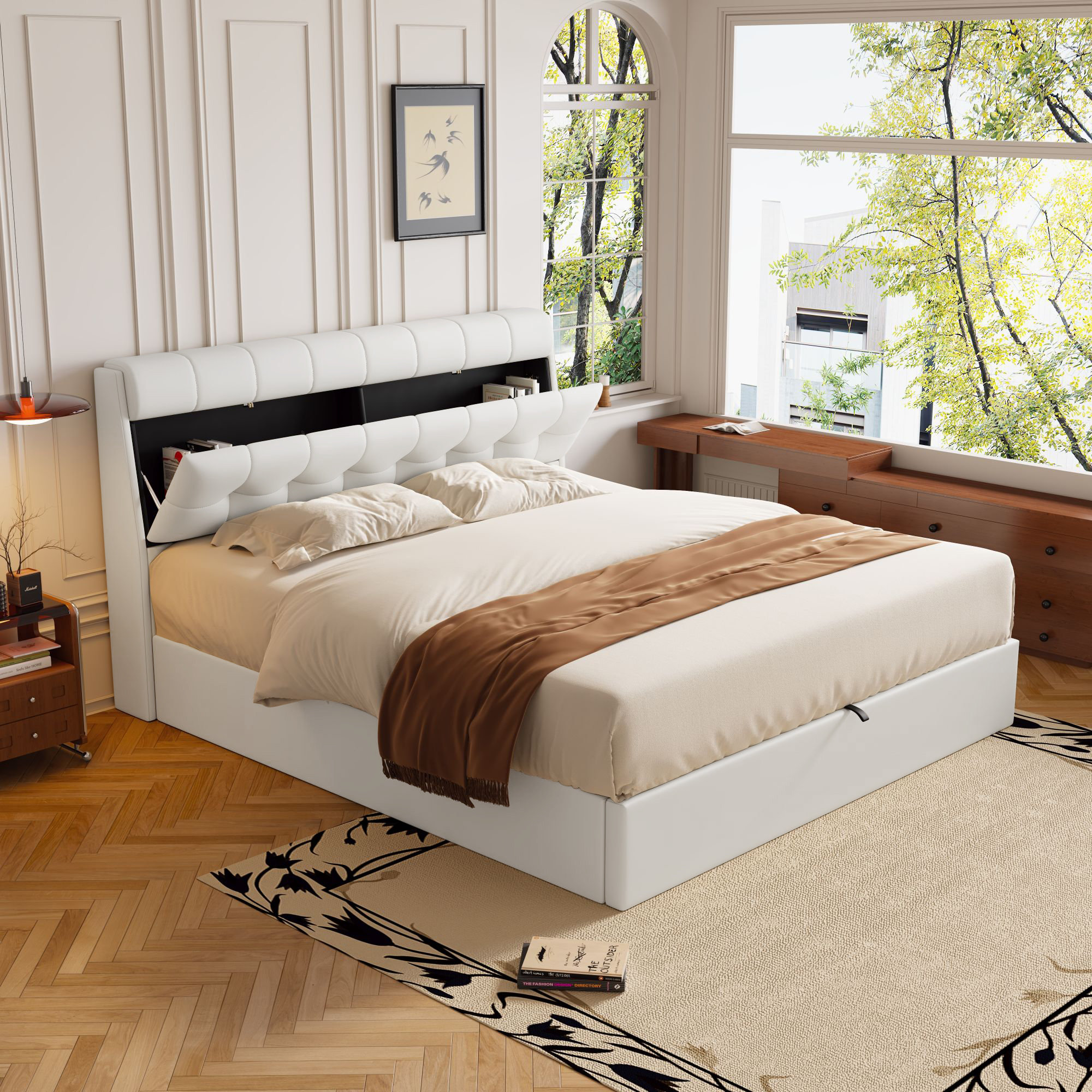 Ivy Bronx Millbrook Contemporary Bed With Hydraulic Storage And Durable ...