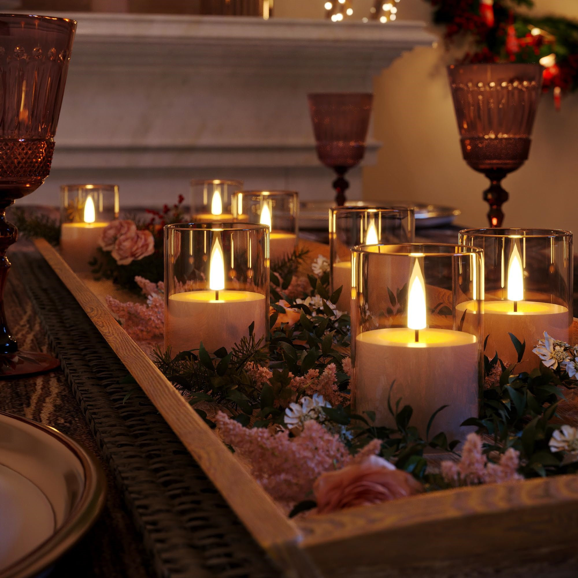 Symple Stuff 12Pack Flickering Flameless Candles With Timer | Wayfair