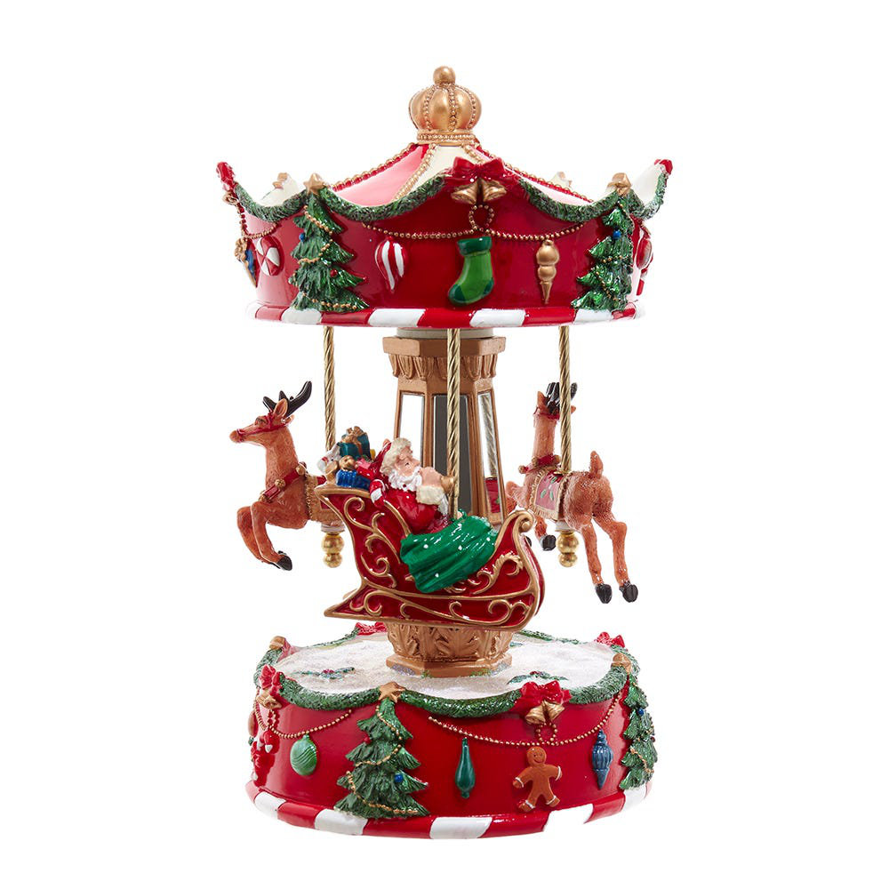 Kurt Adler 8.7-Inch Musical Wind-Up Carousel Tablepiece | Wayfair