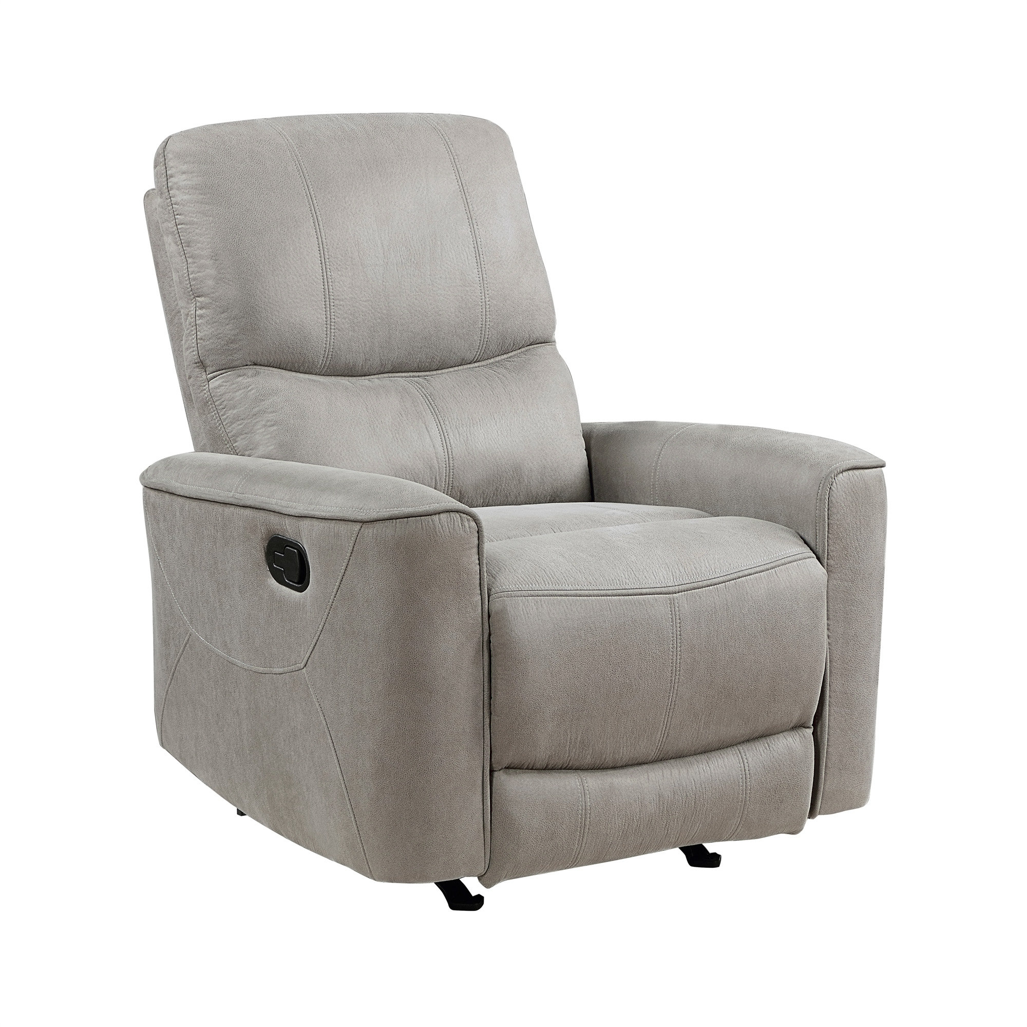 Hokku Designs Modern Transitional Style Rocker Reclining Chair 1Pc Gray ...