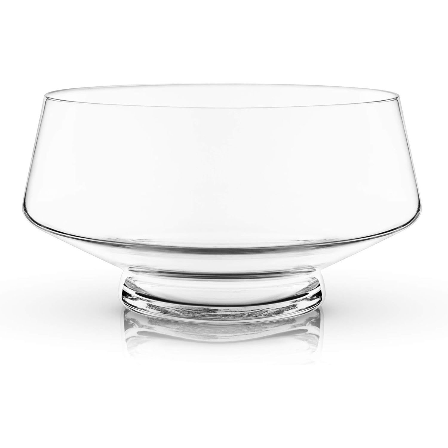 Hokku Designs Footed Glass Punch Bowl, Heavy Base Large Punch Bowl With ...