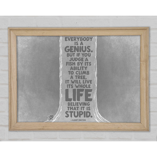 Happy Larry Motivational Quote Albert Einstein Everybody Is A Genius ...