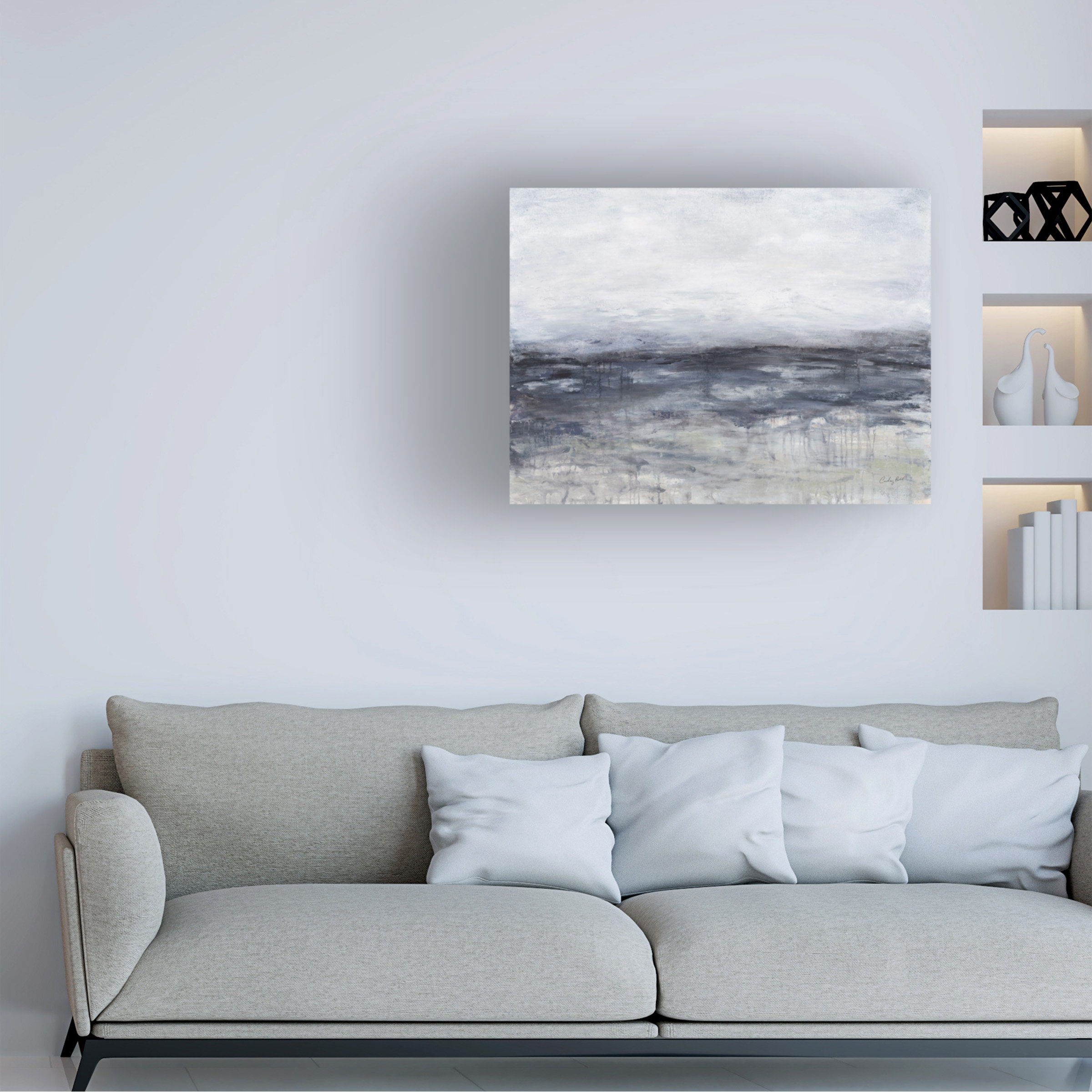 Ebern Designs Bolog Courtney Prahl Stormy Seas Canvas Wall Art | Wayfair