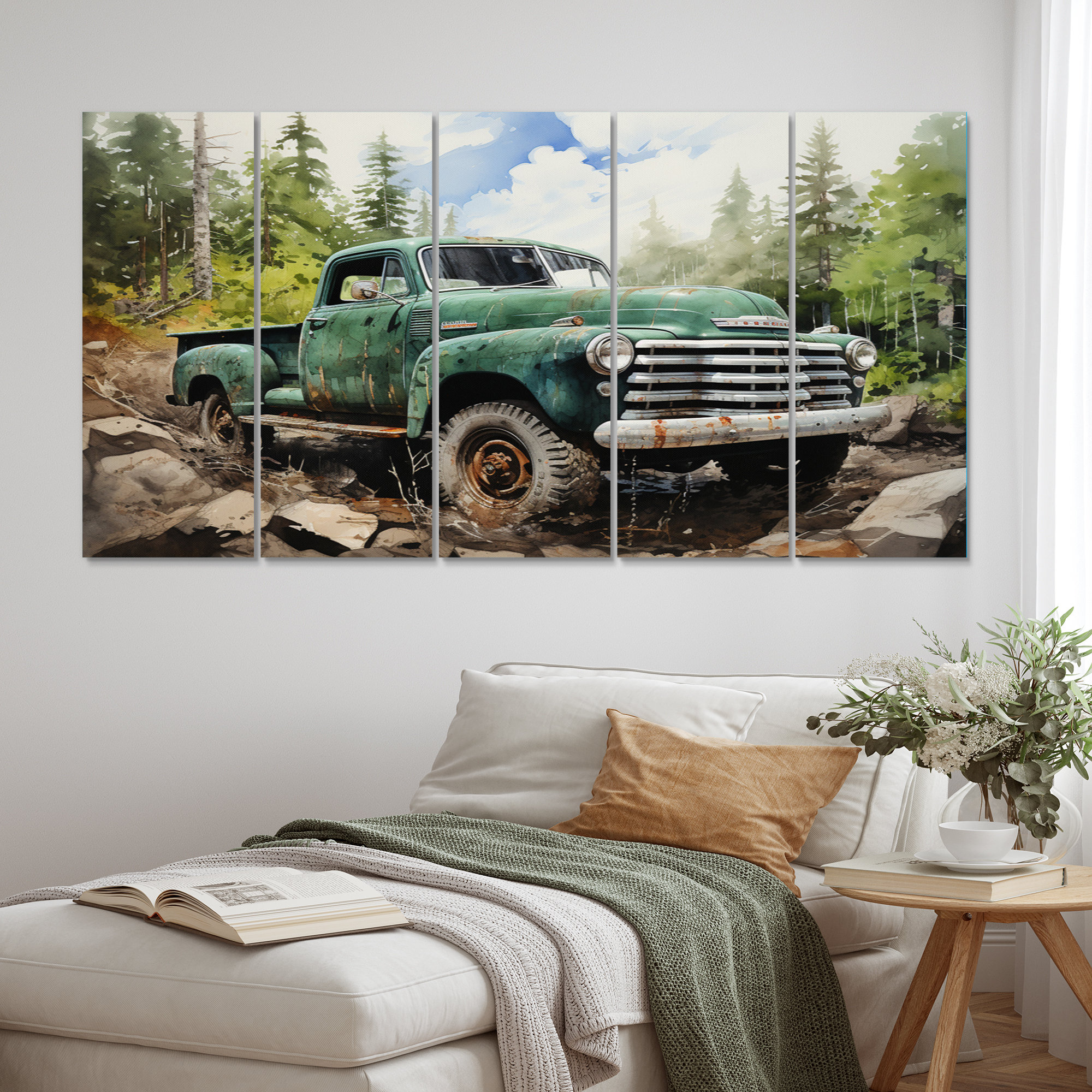 Millwood Pines " Pickup Truck Offroad Adventures I " 5 - Pieces | Wayfair