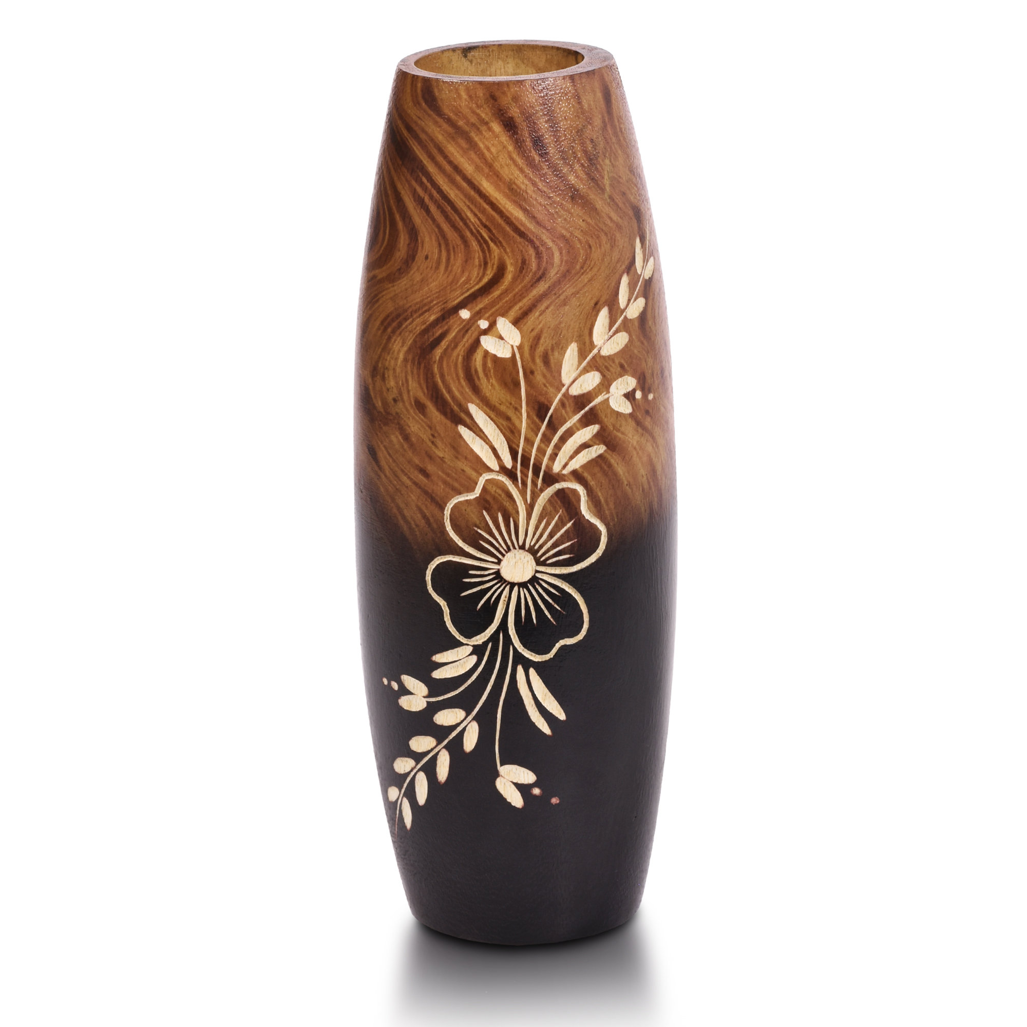 Winston Porter Jeddy Wood Table Vase Wayfair