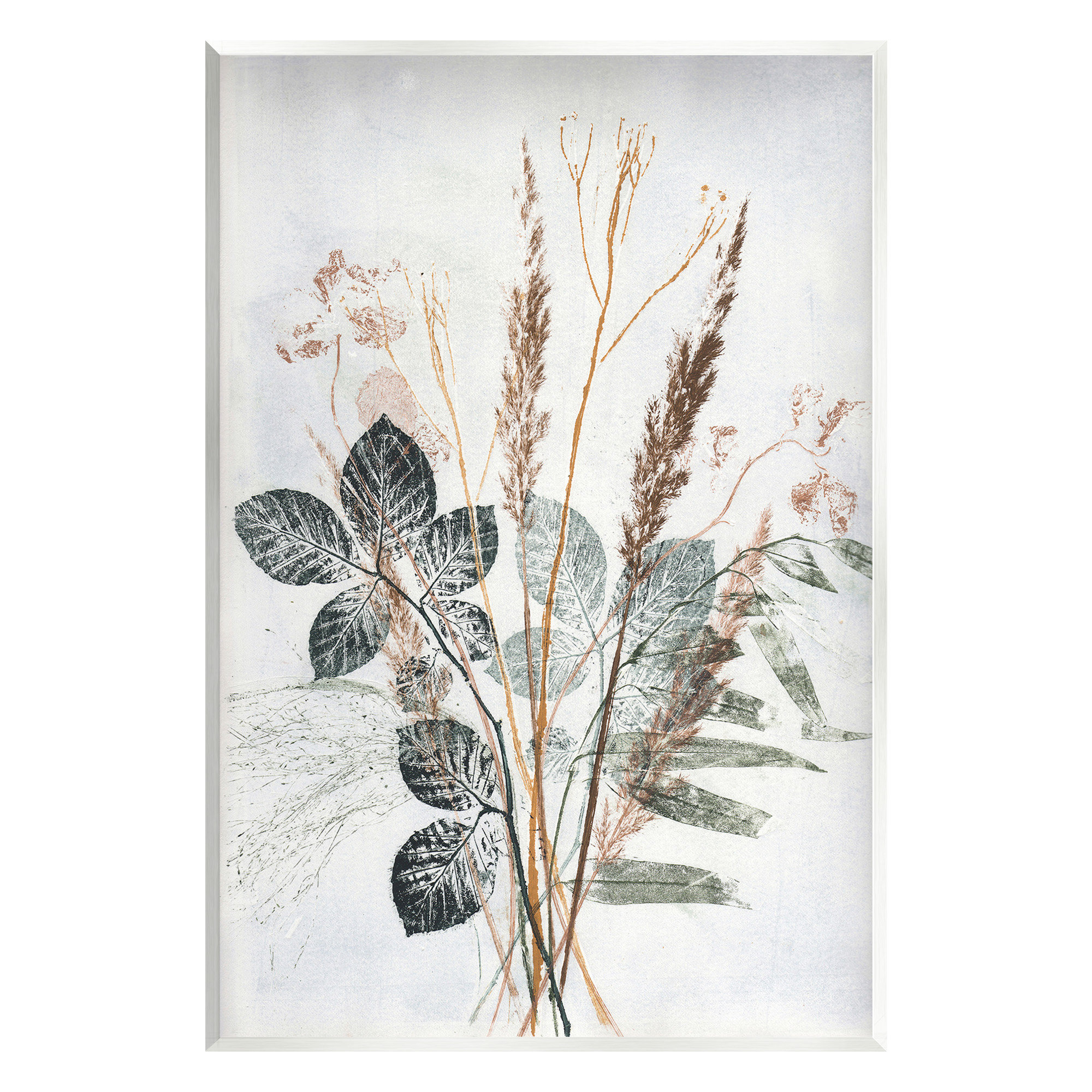 Stupell Industries Natural Forest Leaves Wall Plaque Art by Pernille ...