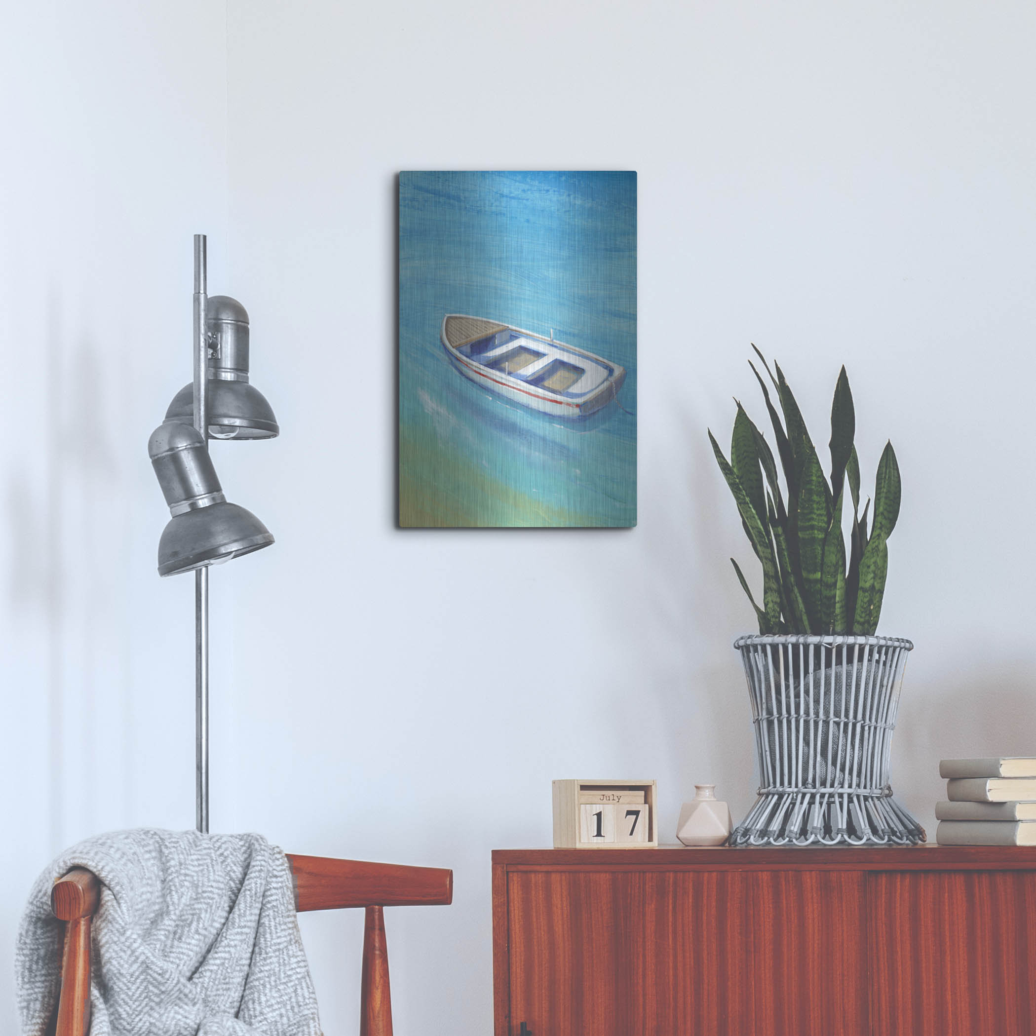 Luxe Metal Art 'Anchored Dingy I' By Tim O'Toole, " Luxe Metal Art ...