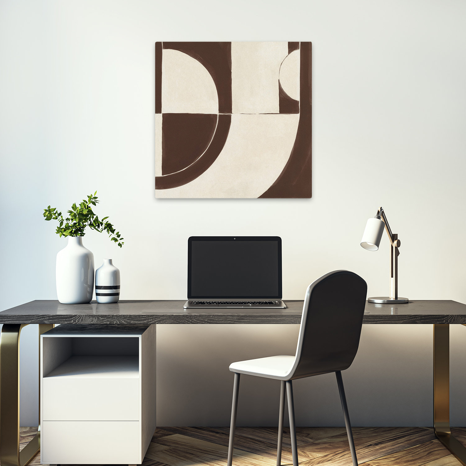 Wrought Studio™ Laid Back Chocolate Brown Contemporary Abstract ...