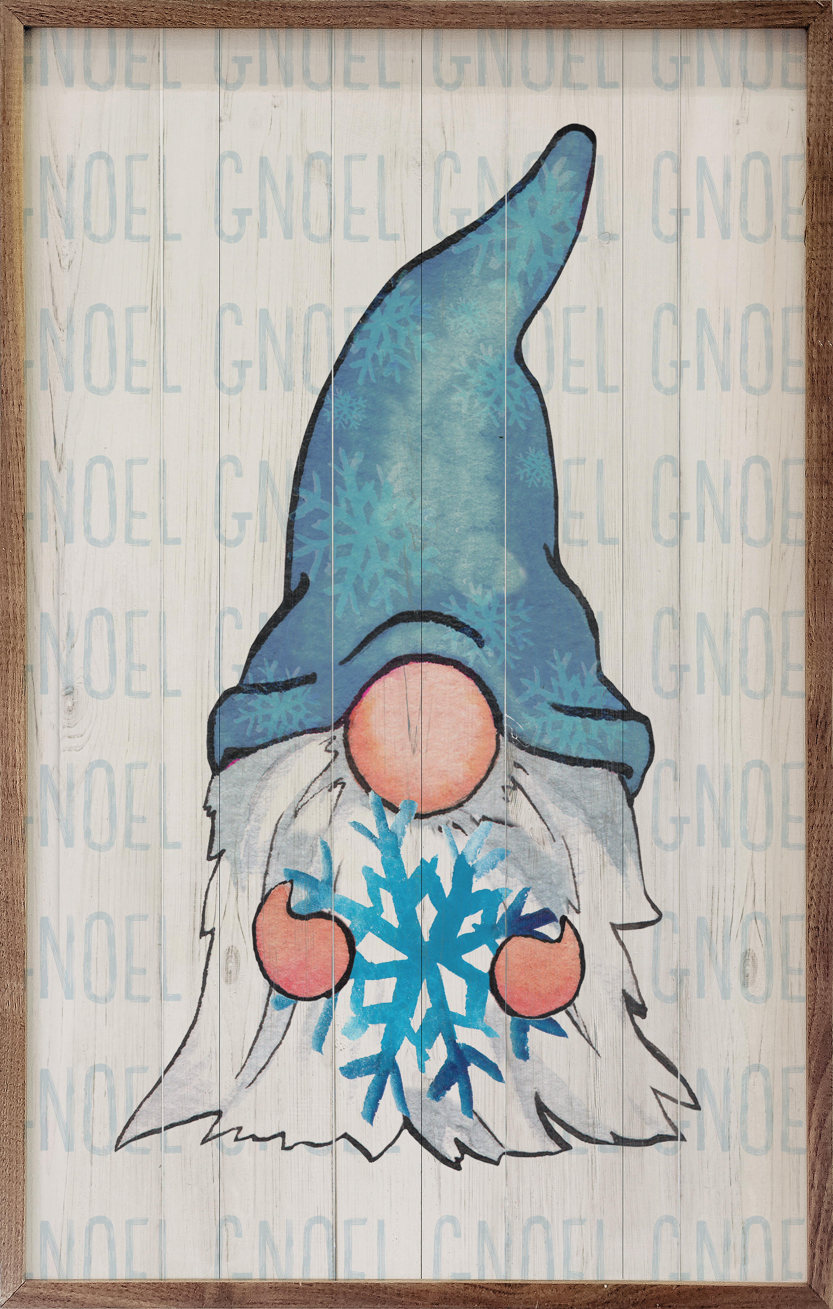 The Holiday Aisle® Gnoel Gnome Snowflake Whitewash | Wayfair