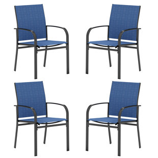 Blue Patio Dining Chairs You'll Love | Wayfair