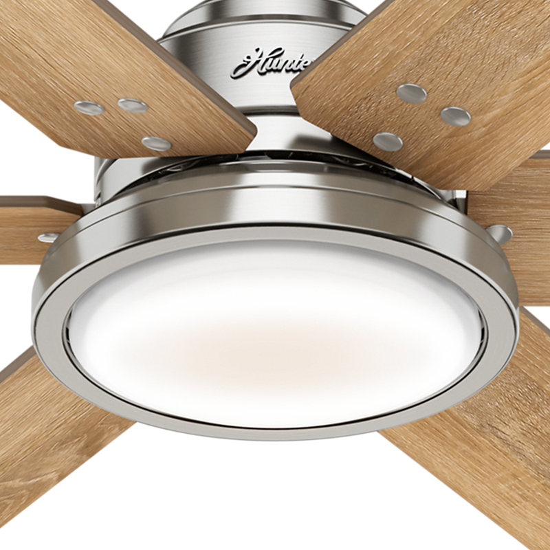 Hunter Fan 60" Warrant 6 - Blade LED Standard Ceiling Fan with Wall ...