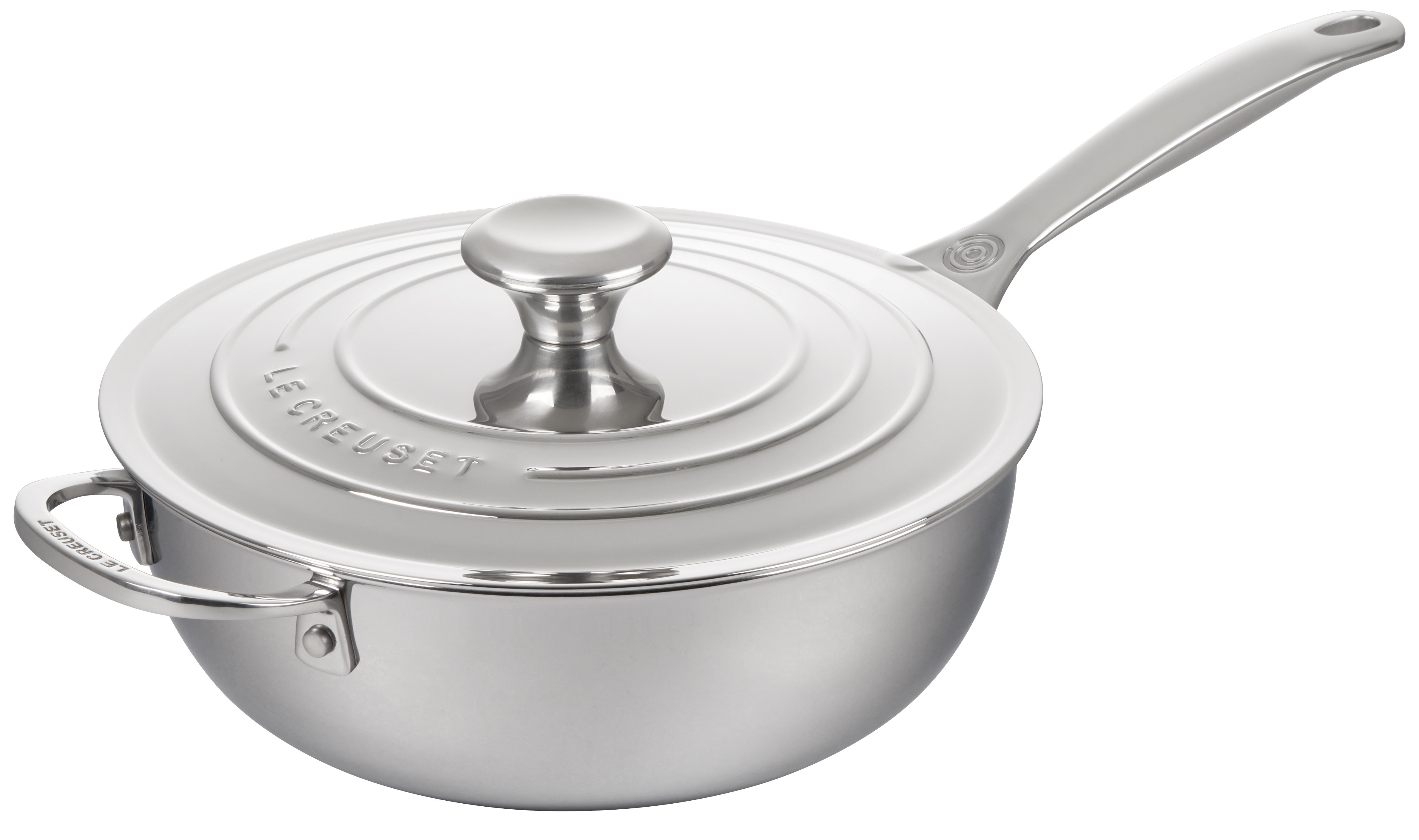 Le Creuset Stainless Steel Nonstick Saucier Pan with Lid | Wayfair