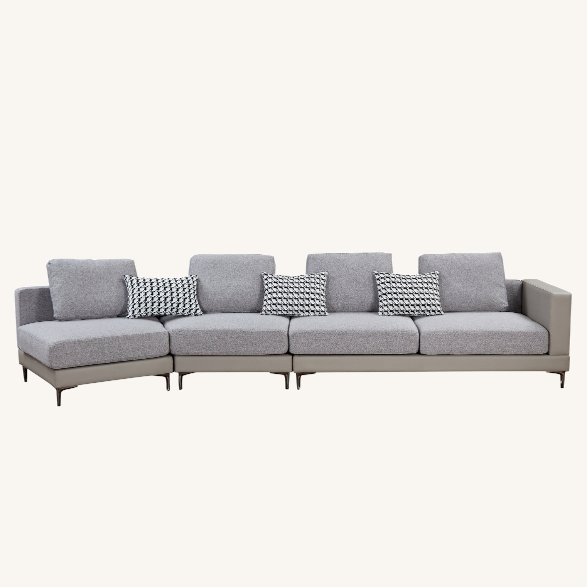 Brayden Studio Modern Sectional Sofa, Luxury Fabric Couch Sectional ...