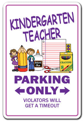 SignMission Kindergarten Teacher Decal Parking Child Elementary K1 ...