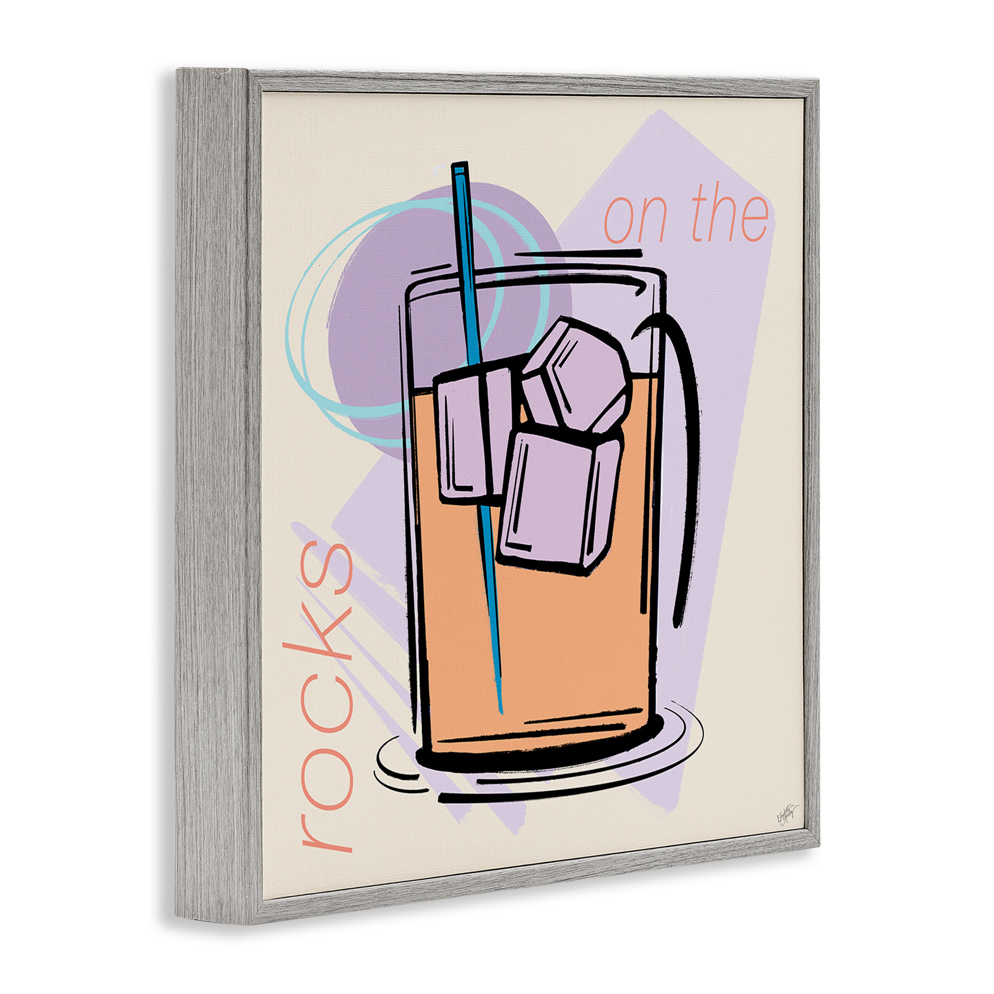 George Oliver On The Rocks Drink Giclee Art by Elizabeth Medley | Wayfair